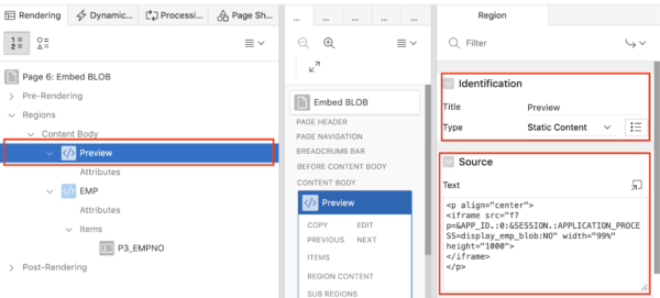 Display BLOB Contents (PDF, Images) into a Region in Oracle Apex Page ...